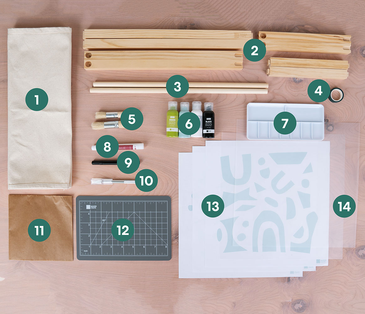 Maker Crate Stenciled Book Holder Crate