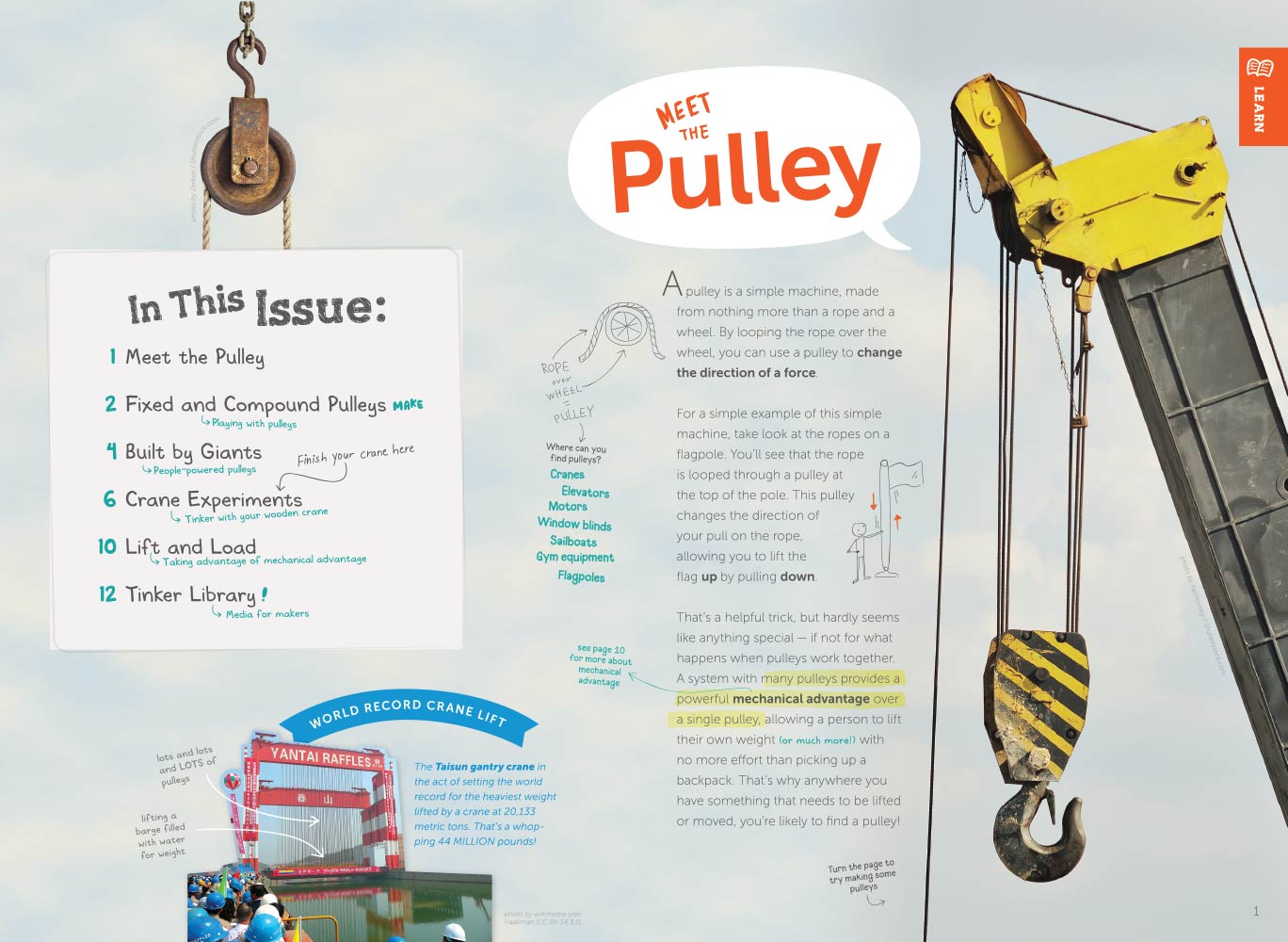 Tinker Crate Pulley Crane Crate